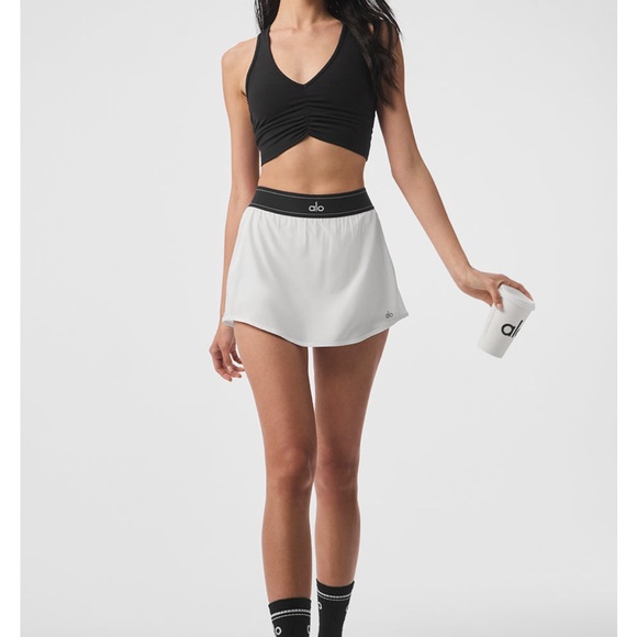 ALO Yoga | Shorts | Alo Yoga Match Point Tennis Skirt White | Poshmark
